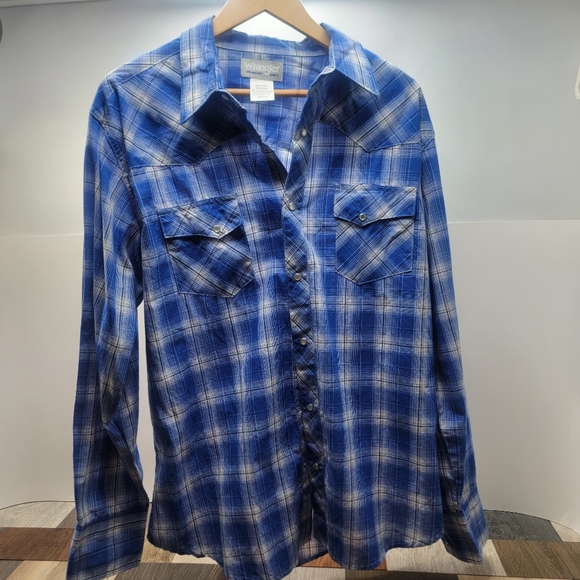 Wrangler | Shirts | Mens Wrangler Wrancher Long Sleeve Xl Shirt Pearl ...